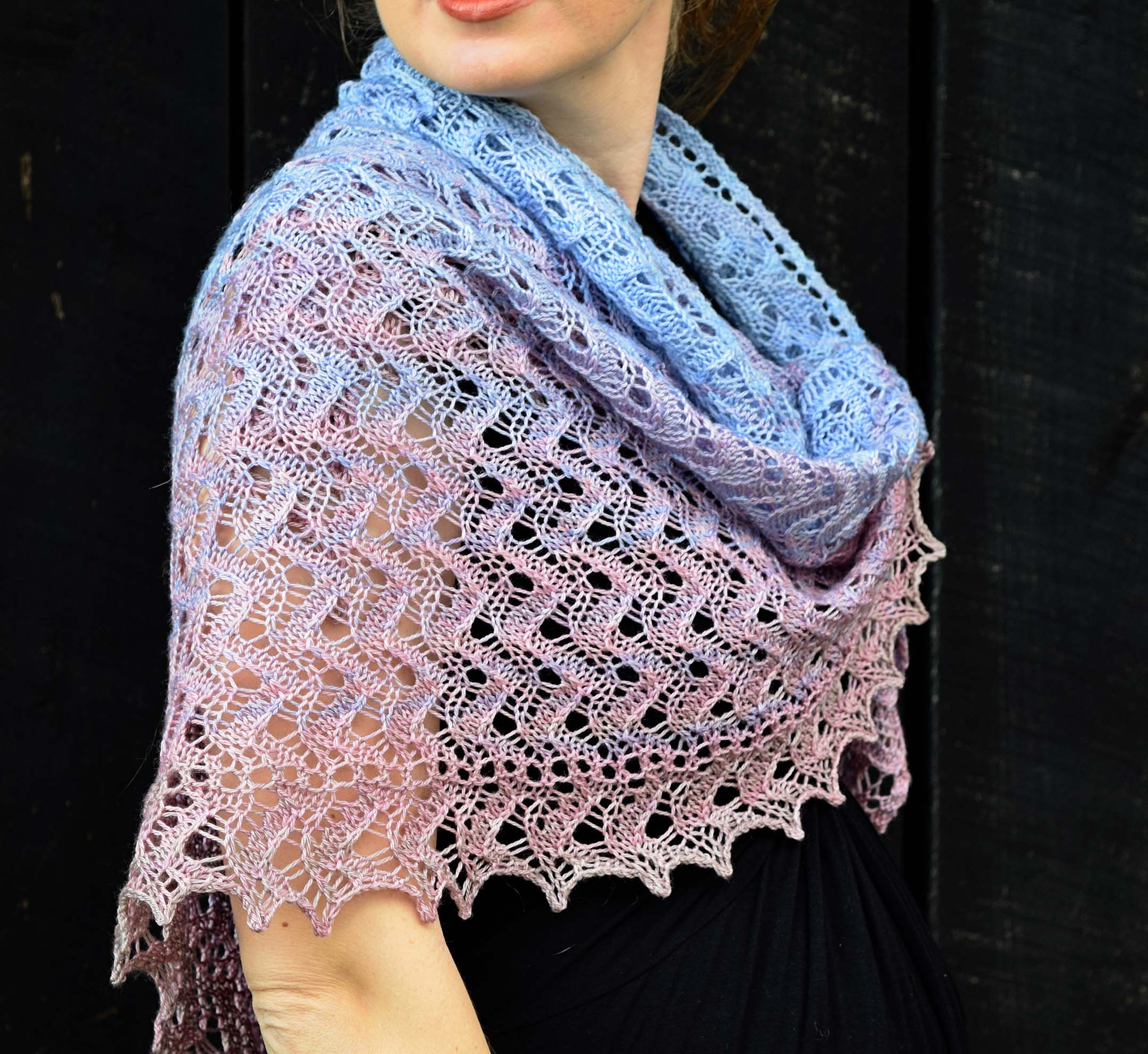 Spring Flow Triangular Shawl - The Unique Sheep